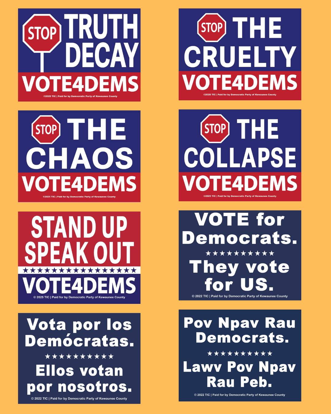 Yard Sign Request Form – Democratic Party of Brown County